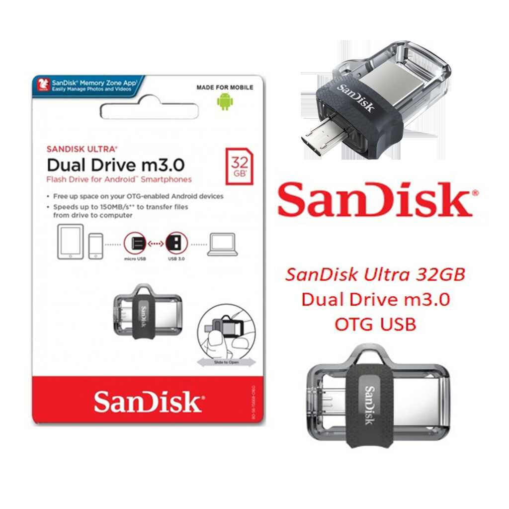 SANDISK ULTRA DUAL DRIVE M3.0 FLASH DRIVE 32 - AV Mall Pakistan